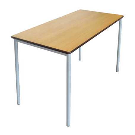 Premium Grade Double Classroom Table with Round Legs