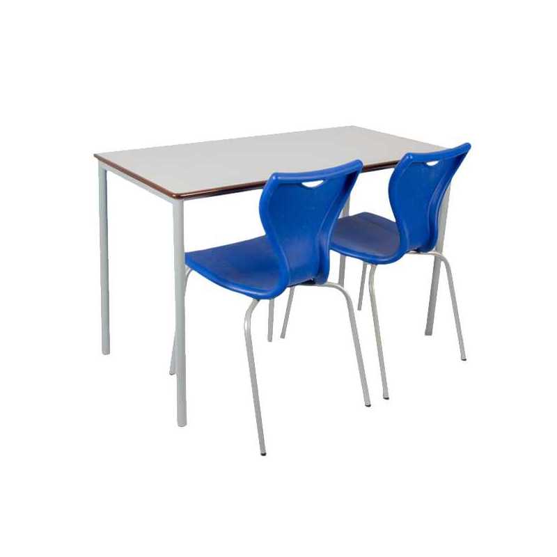 Premium Grade Double Classroom Table with Round Legs