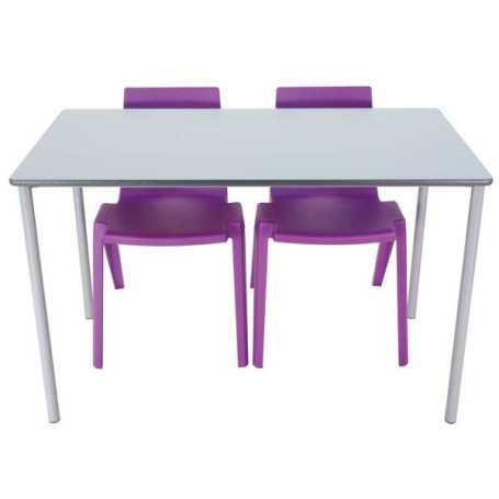 Premium Grade Double Classroom Table with Round Legs
