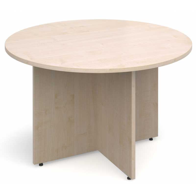 Circular Boardroom Table with Contemporary Arrowhead leg design