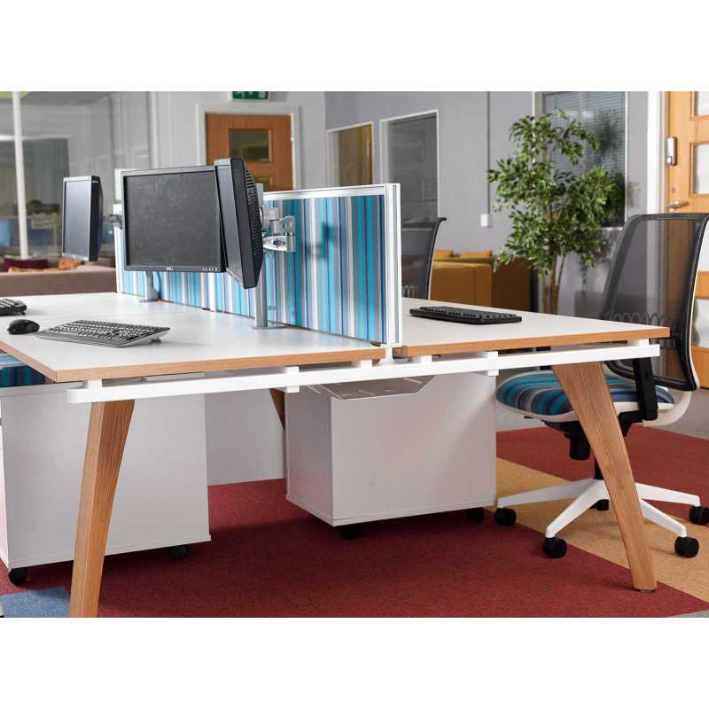 Fuze Double Back to Back Desks, Bench Desks for 4 People