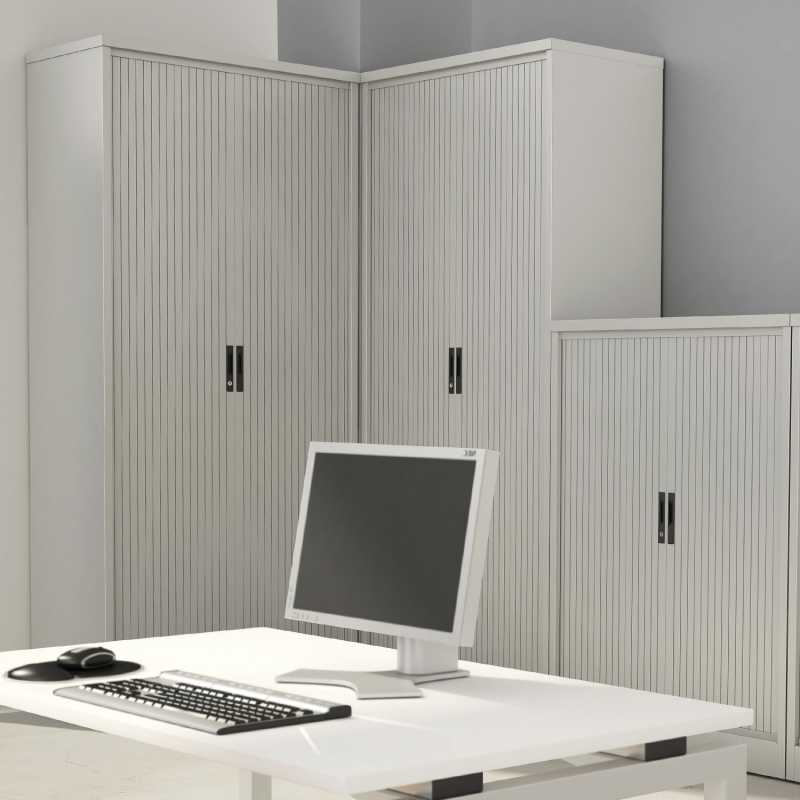 Wide Silverline M LINE Tambour Cupboard, High Capacity Storage