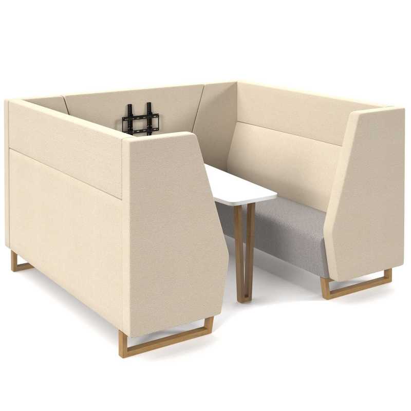 6 Person Office Seating Pod - Quiet Seating for Busy Offices