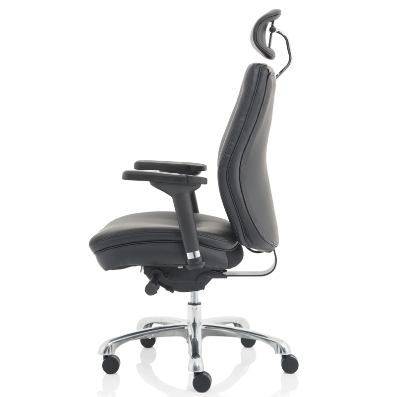 Domino High Back Executive Posture Chair, Fabric or Leather