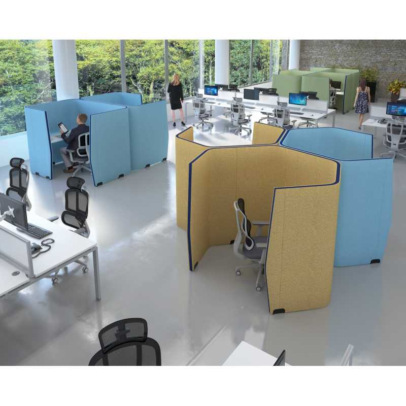 Priva Angles Hexagonal Private Workstations