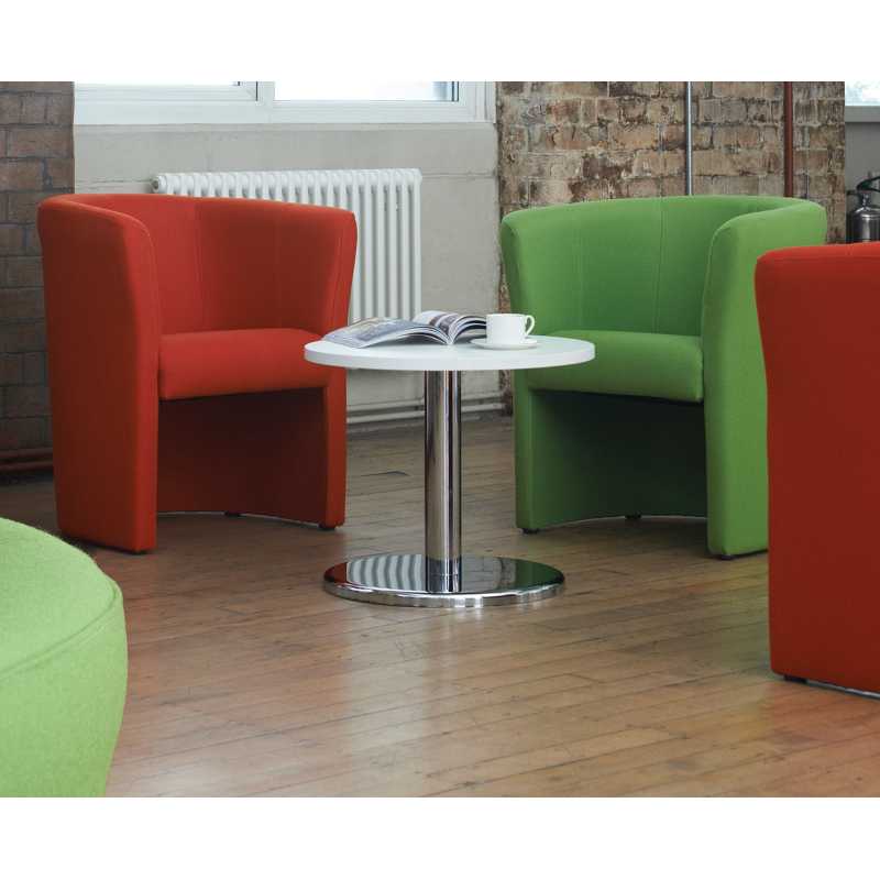 Circular Reception Coffee Table with Chrome Base