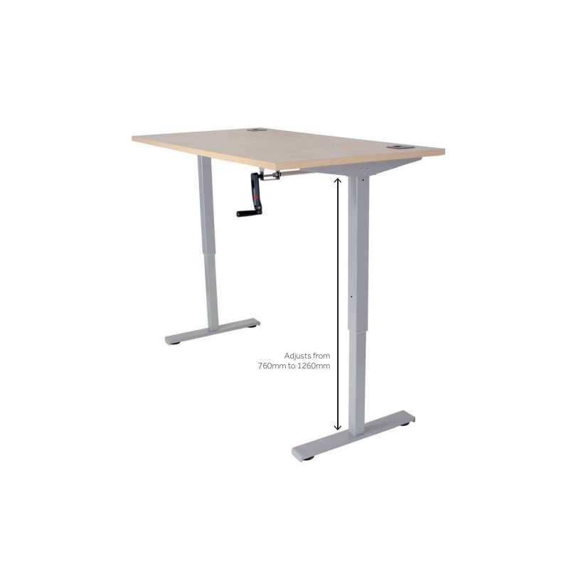 Crank Handle Sit Stand Height Adjustable Desk